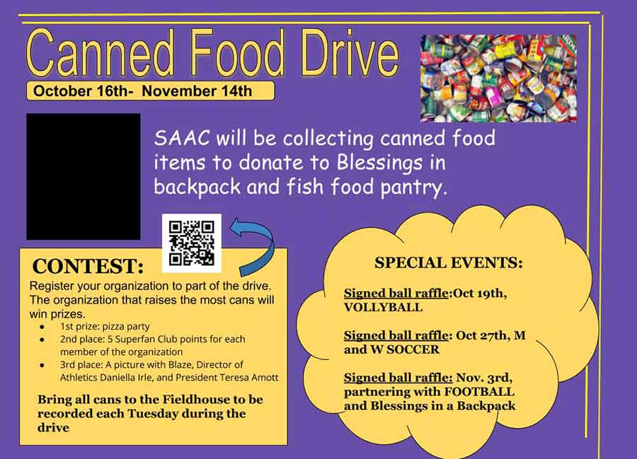 SAAC MWC Canned Food Drive - Events Calendar - Knox College