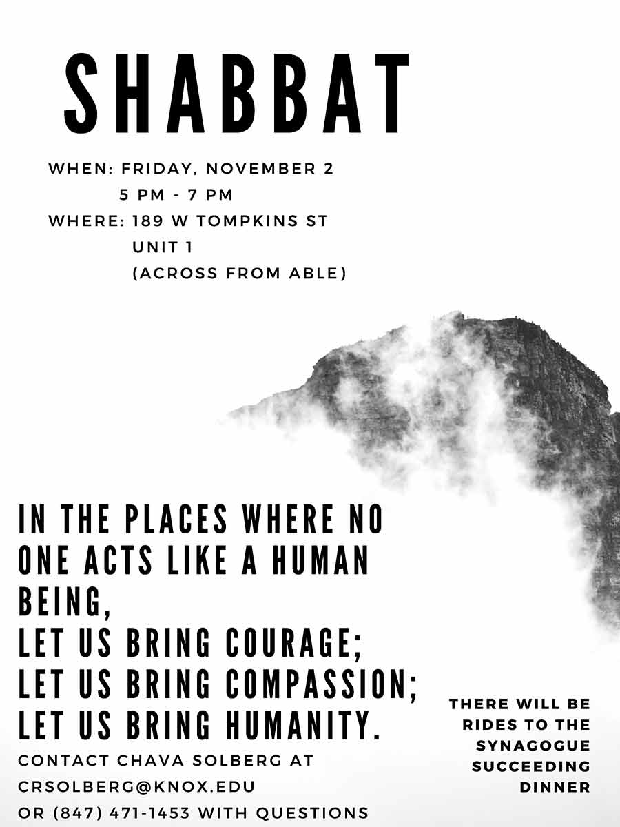 Shabbat - Events Calendar - Knox College
