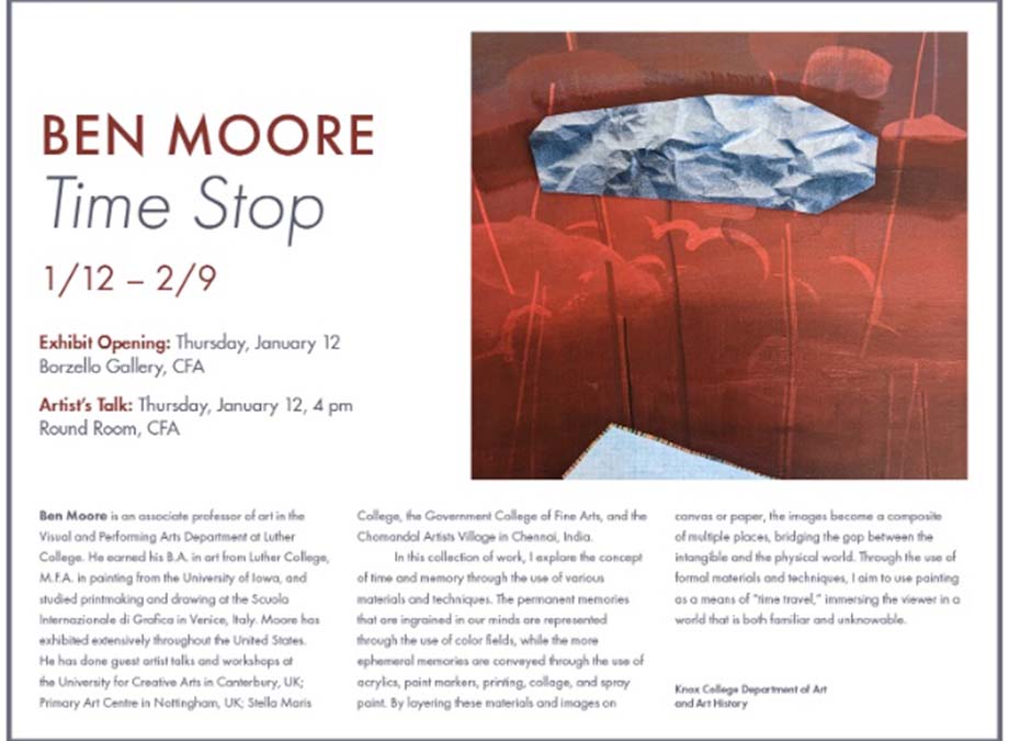 Ben Moore exhibit: Time Stop - Events Calendar - Knox College